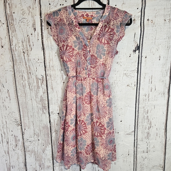 Modcloth | Dresses | Modcloth Pink Floral Tie Dress | Poshmark